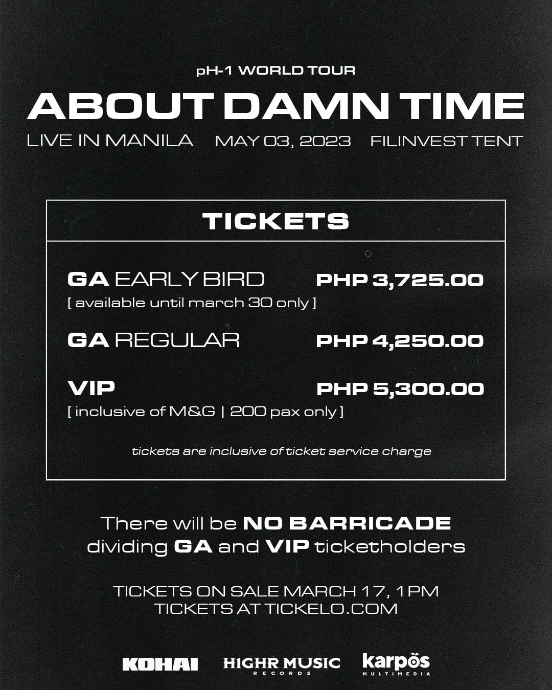 pH-1 announces Manila leg of ‘About Damn Time’ Asia tour