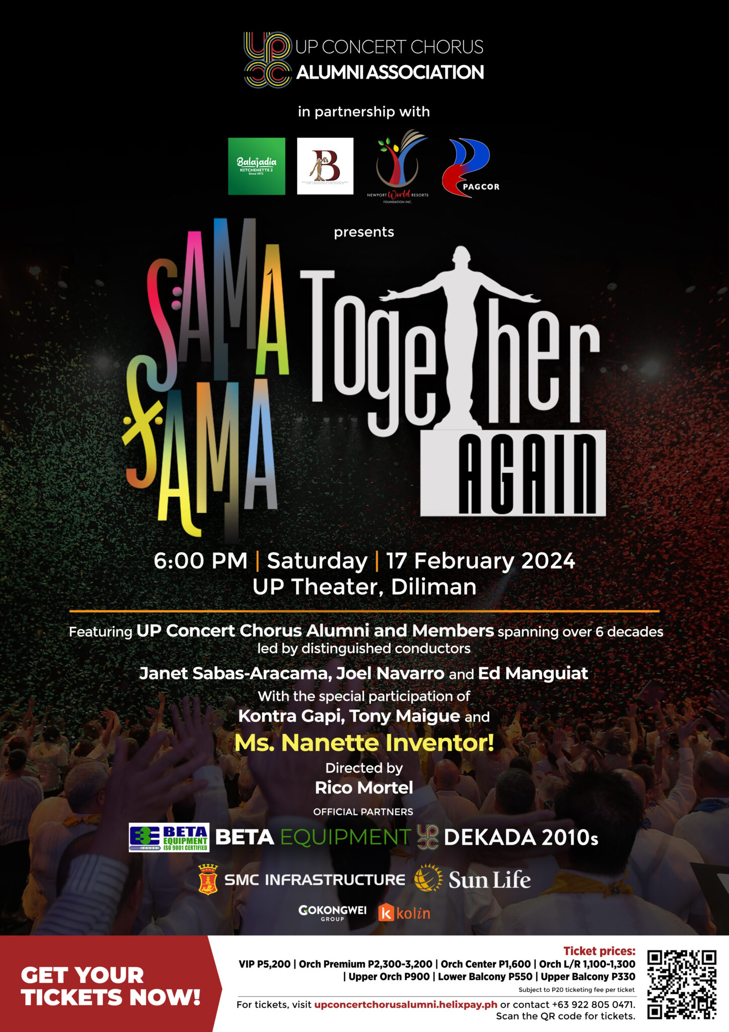 The UP Concert Chorus returns on Feb. 17 for "Sama-Sama Together Again ...