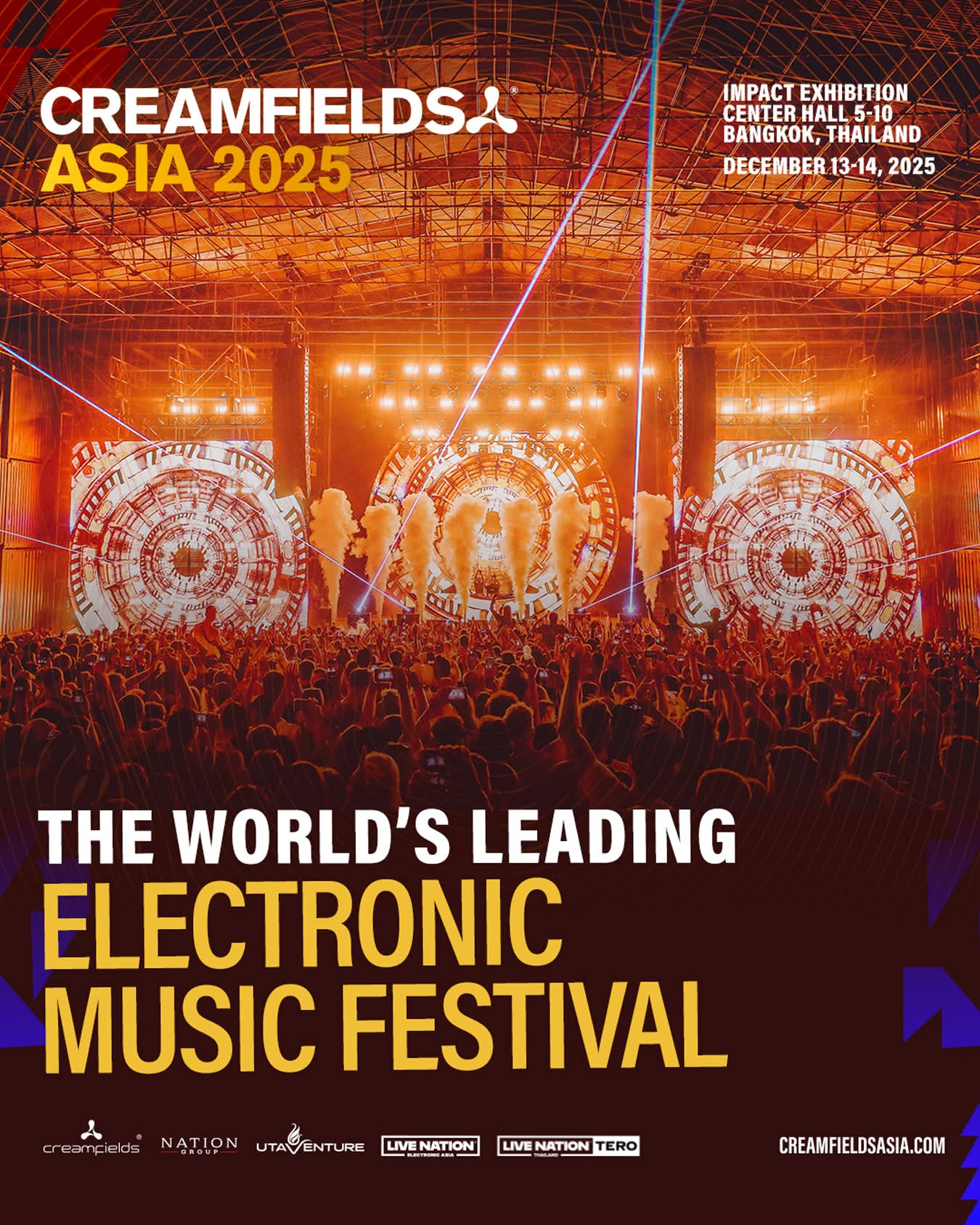 Bangkok to Host Massive Creamfields Asia Festival in December 2025 ...
