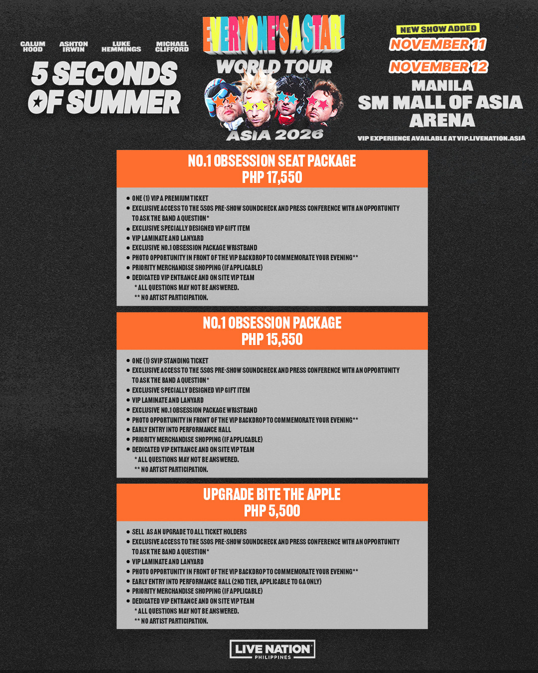 5 Seconds of Summer Live in Manila 2026 - Philippine Concerts
