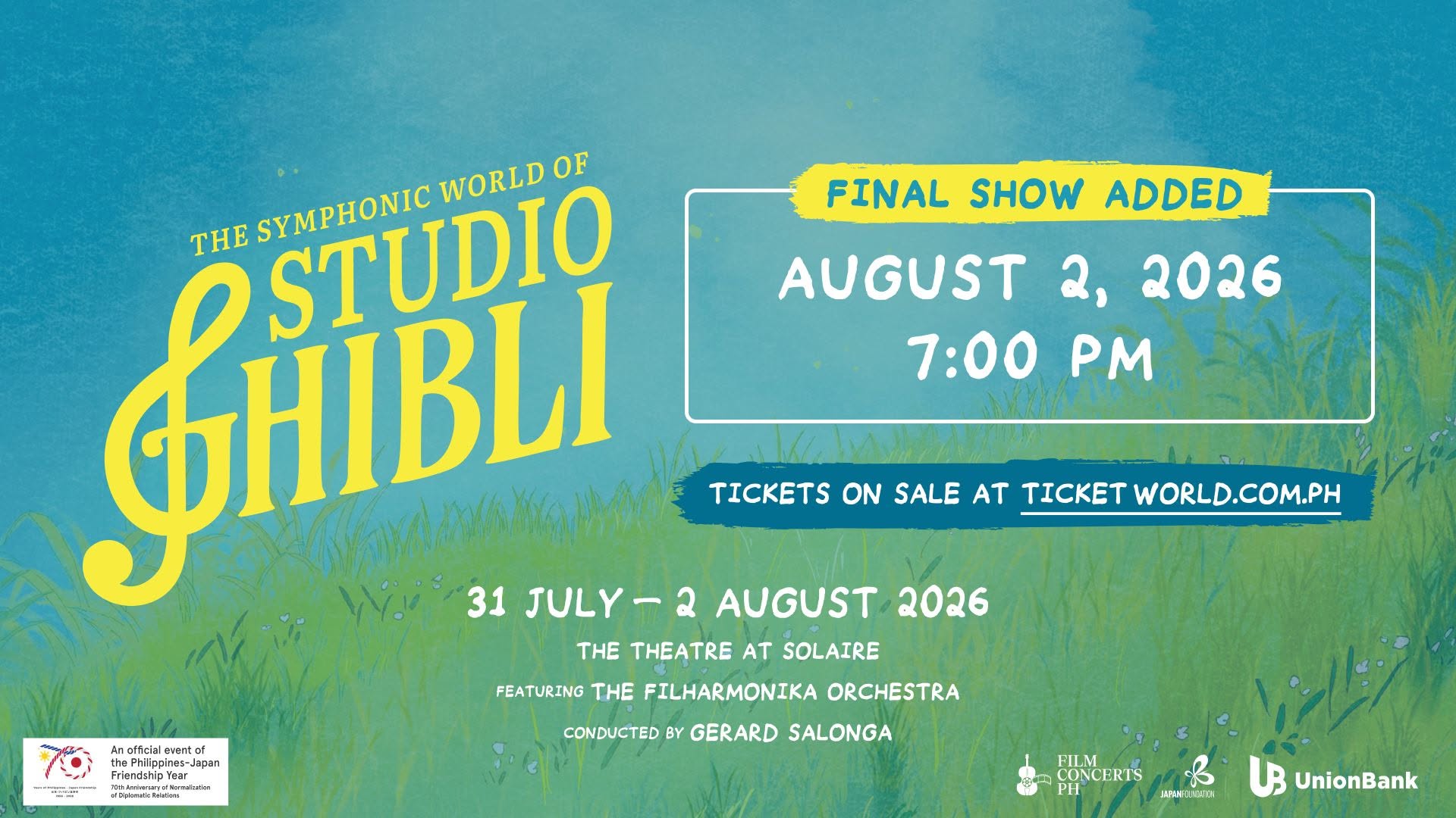 FILM CONCERTS PH ADDSFIFTH AND FINAL PERFORMANCE OFTHE SYMPHONIC WORLD ...